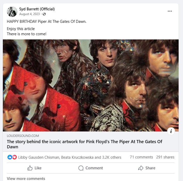 FEATURE ARTICLE - The Piper Release-Date Controversy - Syd Barrett